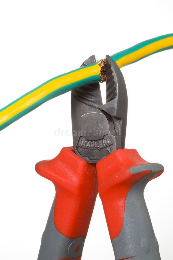 Wire cutter and wire stock image. Image of single, home - 9702221