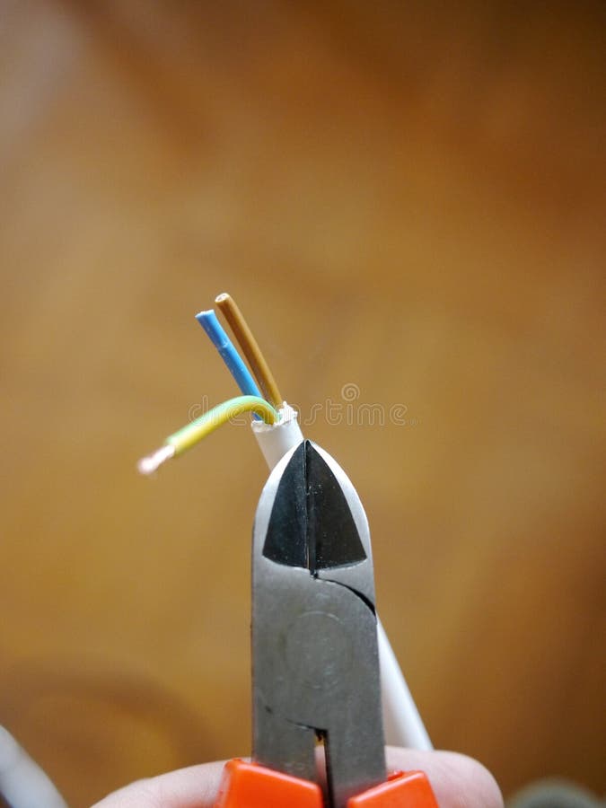 Wire Cutter and Wire stock image. Image of hammer, close - 35424551