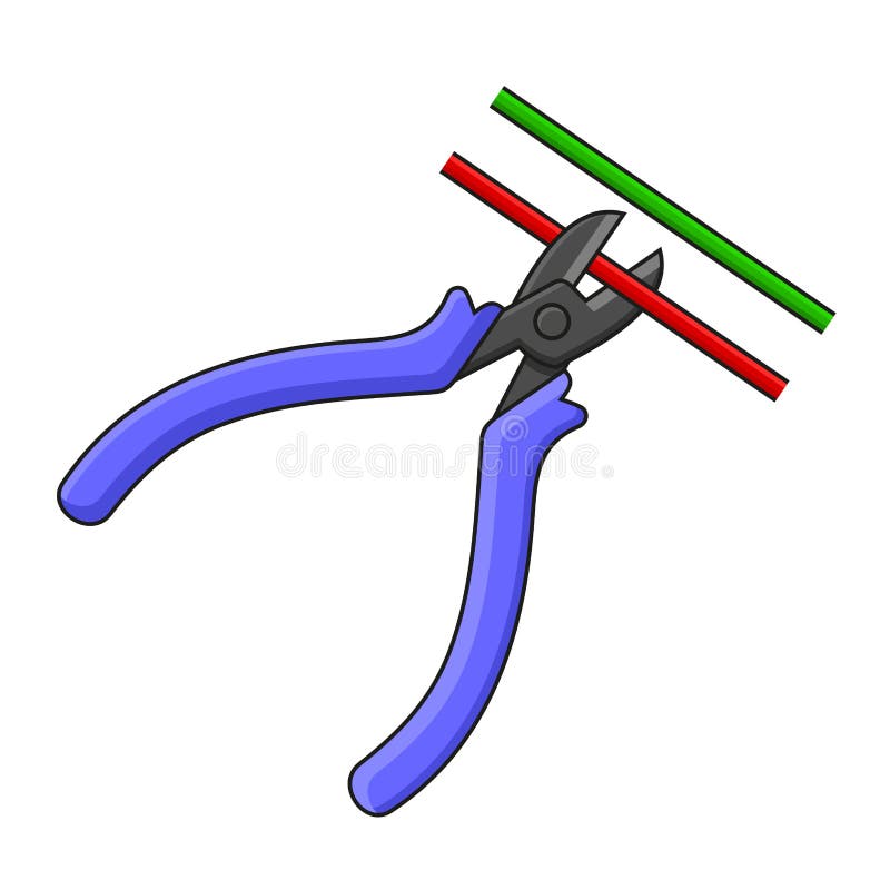 Wire Cutters with Red and Green Cables. Vector Stock Vector ...