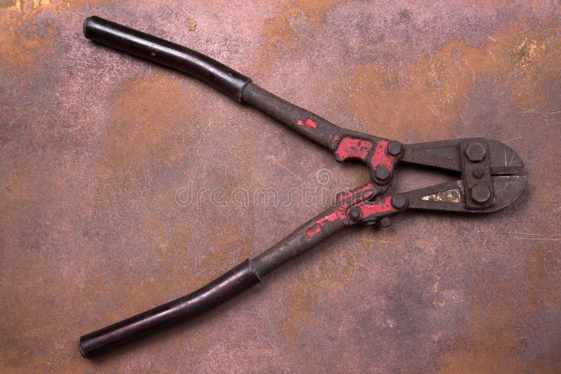Wire Cutters On A Rust Background. Stock Photo - Image of iron, soiled ...