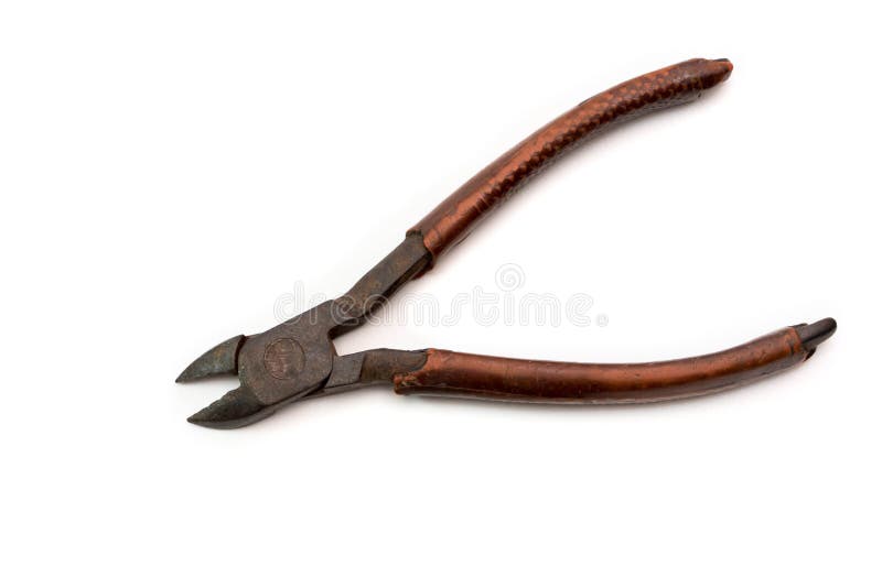 Wire Cutters on a White Background Stock Photo - Image of manual ...