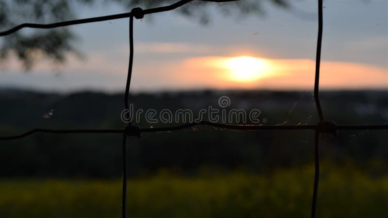 Through the wire stock image. Image of landscape, view - 93896373