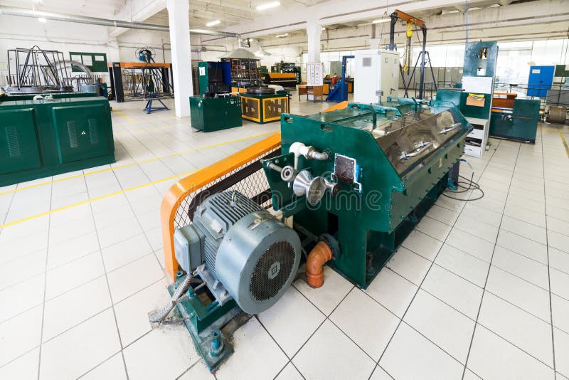 Wire drawing shop. stock image. Image of engineering - 97931669