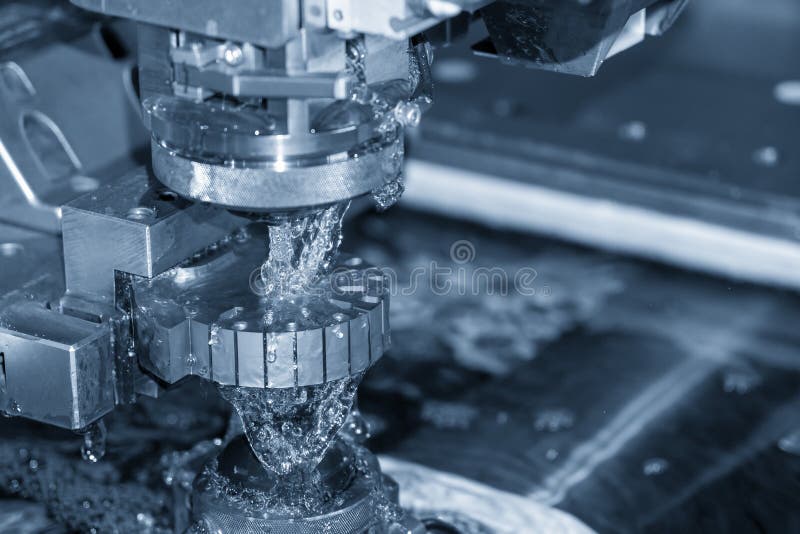 The Wire EDM Machine Cutting the Insert Mold Parts. Stock Photo - Image ...