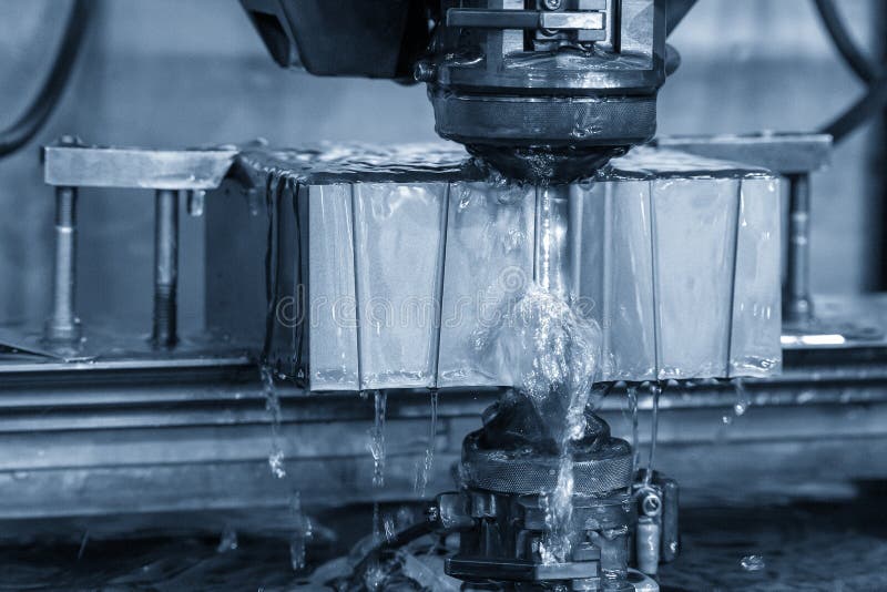 The Wire EDM Machine Cutting the Mold Insert Parts Stock Photo - Image ...