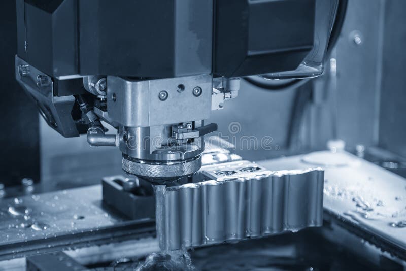 The Wire EDM Machine Cutting the Mold Insert Parts Stock Photo - Image ...