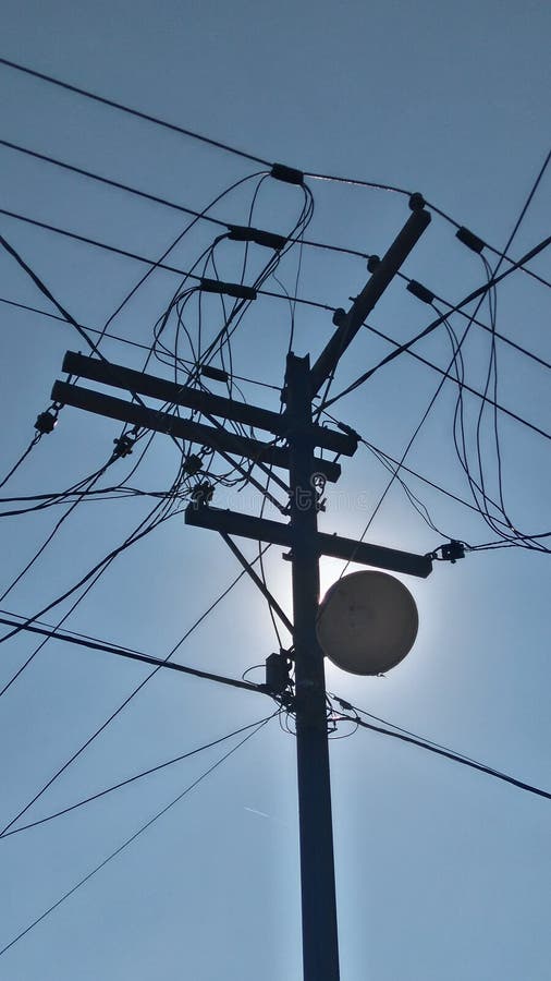 Wire less stock image. Image of cityscape, light, poste - 73210533