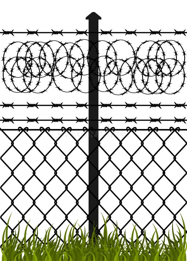 Barb Wire Fence Clipart