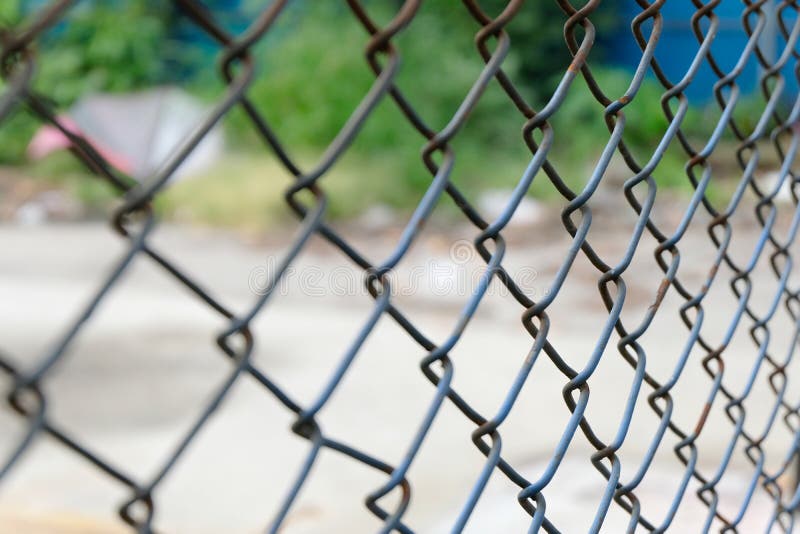 Wire fence close up stock image. Image of design, detail - 192385965