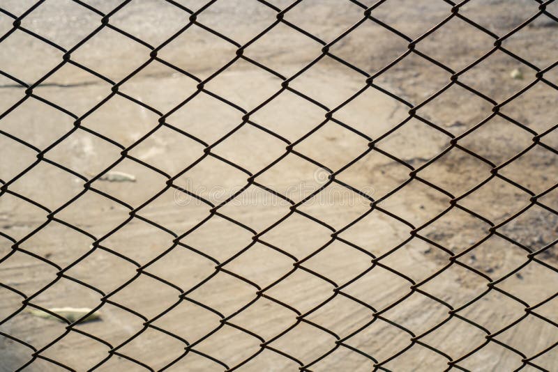 Wire Fence or Metal Net on Cement Floor Background Stock Image - Image ...