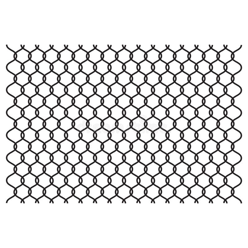 Wire Fence Pattern. Chain Link Design. Vector Seamless Grid. Security ...