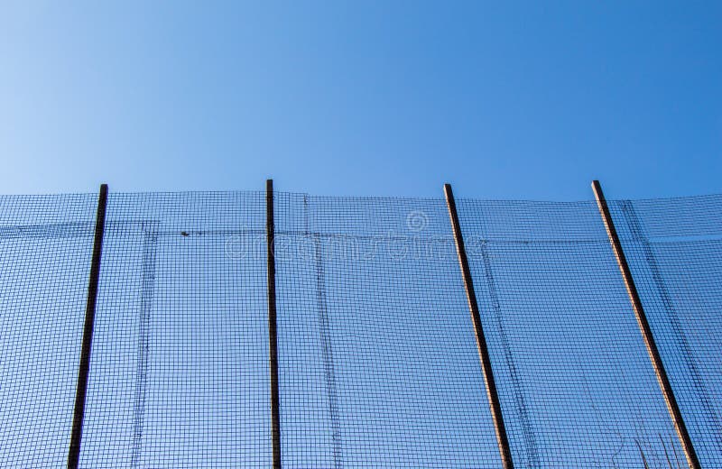 Wire Fence for Protection Purposes of a Pproperty Stock Image - Image ...