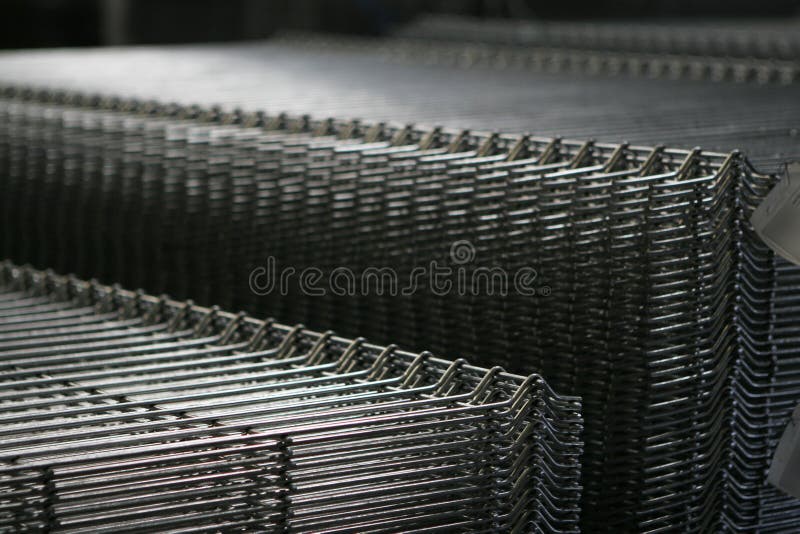 Wire fence in warehouse stock photo. Image of work, bent - 39803368