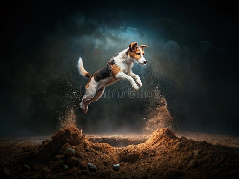 A Wire Fox Terriers Unexpected Plunge Dramatic LowLight Capture of a ...