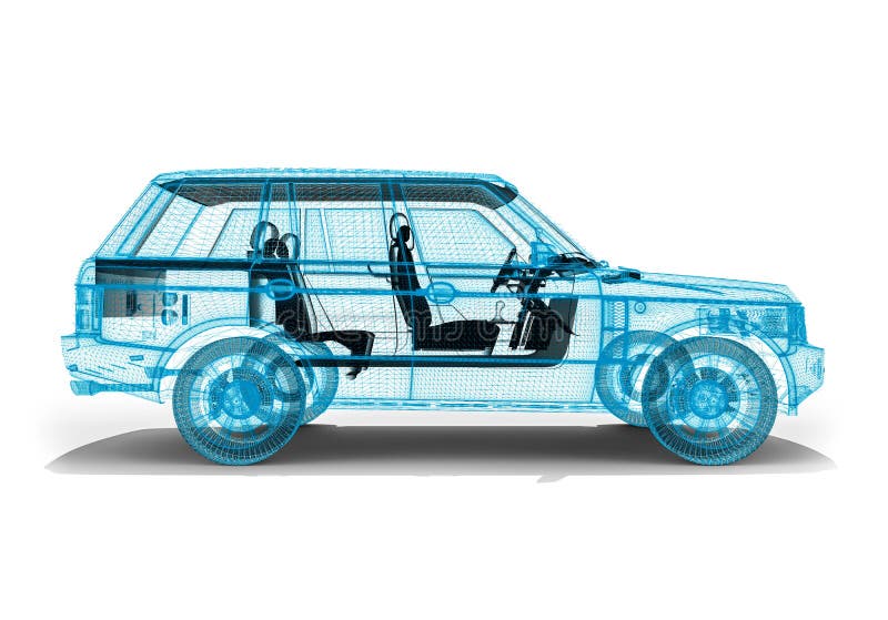 Wire Frame car stock illustration. Illustration of play - 96356009