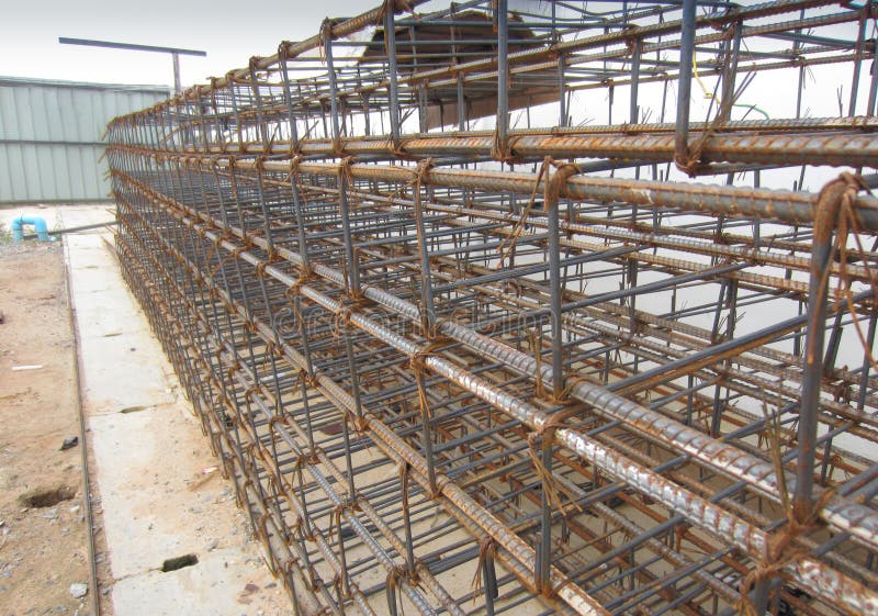 Wire Frame for Casting Structural Load Beams Stock Photo - Image of ...
