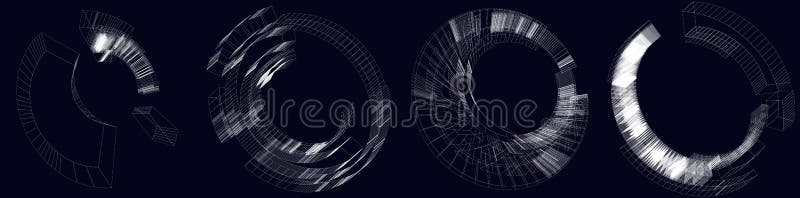 Wire-frame 3d Abstract Sci-Fi Object. Geometric Sci-fi, Cybernetics ...