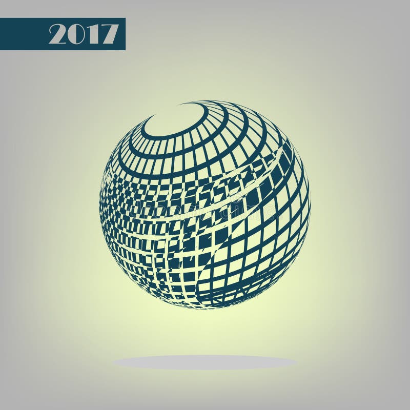 Wire-frame Design Element. Sphere Stock Illustration - Illustration of ...