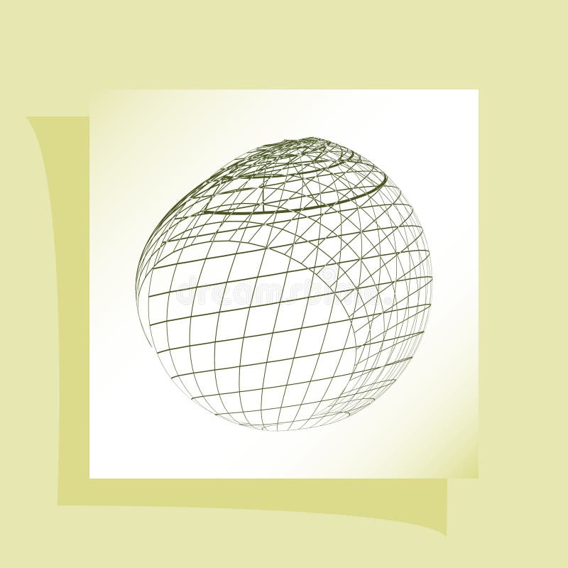 Wire-frame Design Element. Sphere Stock Illustration - Illustration of ...