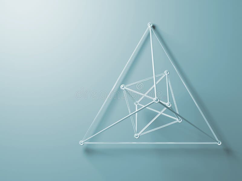 Wire Frame Lattice Object Abstract Triangular 3d Geometric Structure 9345
