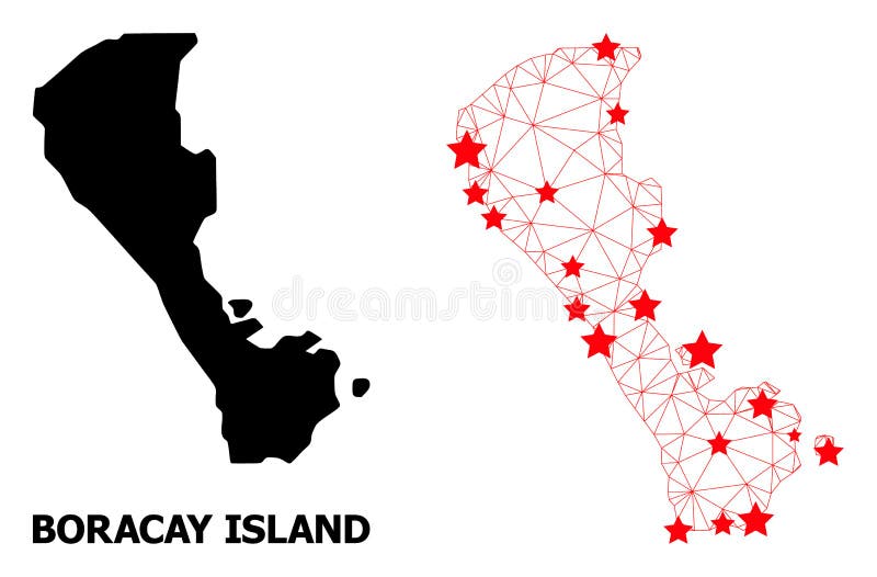 Net Map of Boracay Island stock vector. Illustration of network - 162278117