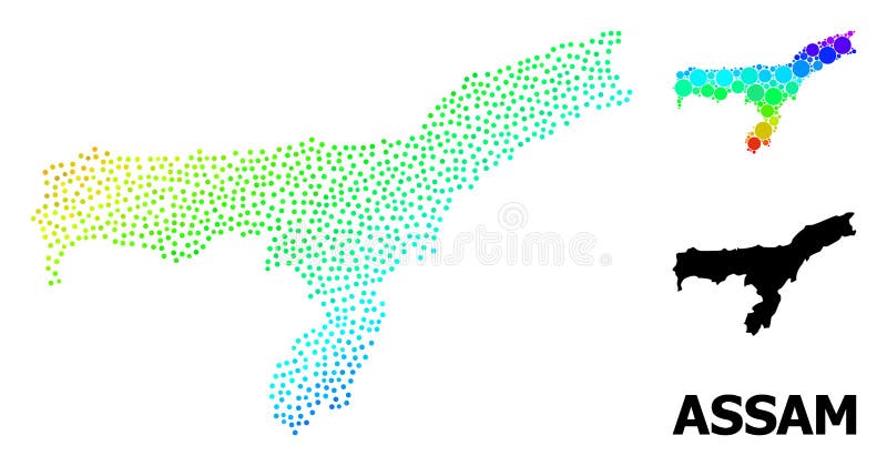 Assam Map. Political and Administrative Map of Assam with Districts ...