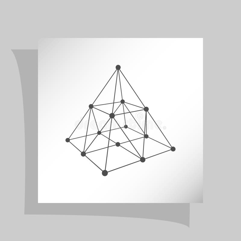 Pyramid wire-frame stock illustration. Illustration of architect - 2537359