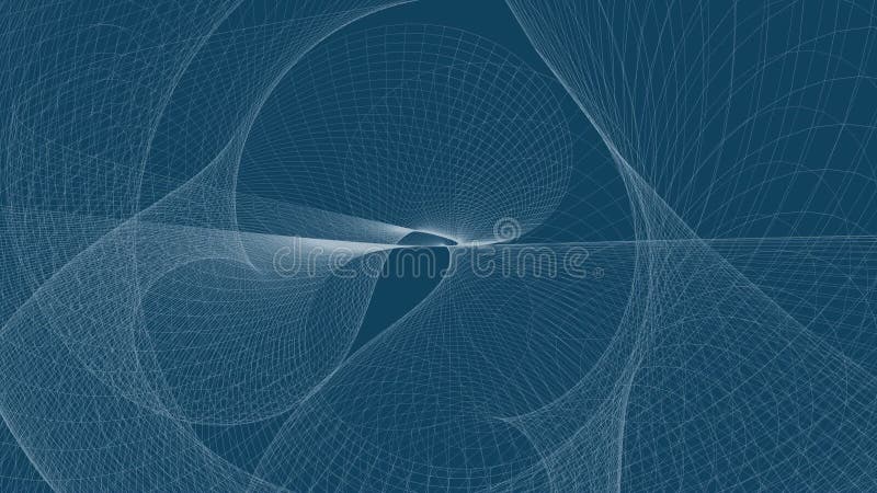 Wire Frame Surface Floating Evolving Loop Stock Video - Video of space ...