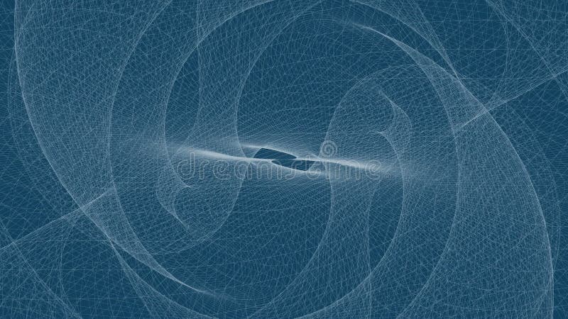 Wire Frame Surface Floating Evolving Loop Stock Footage - Video of ...