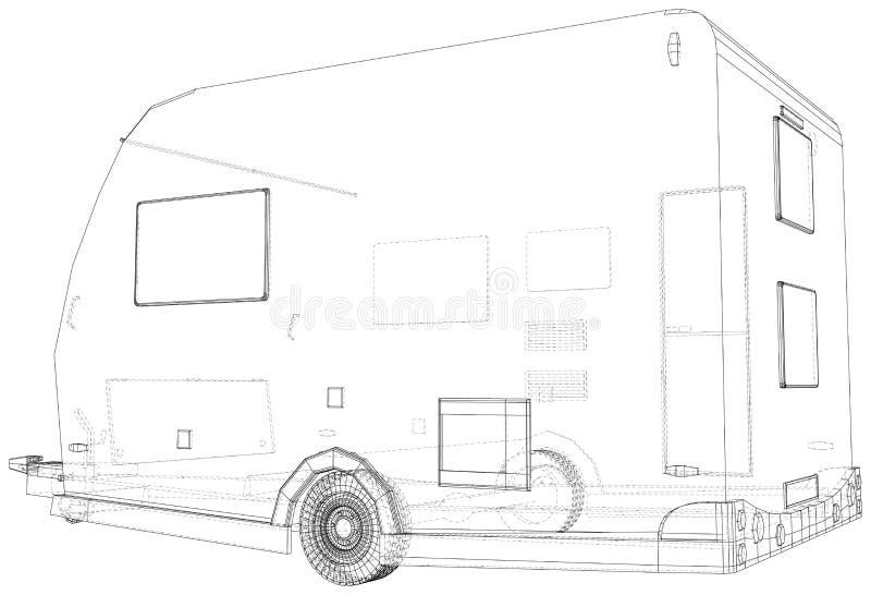 Caravan Wireframe Stock Illustrations – 58 Caravan Wireframe Stock ...