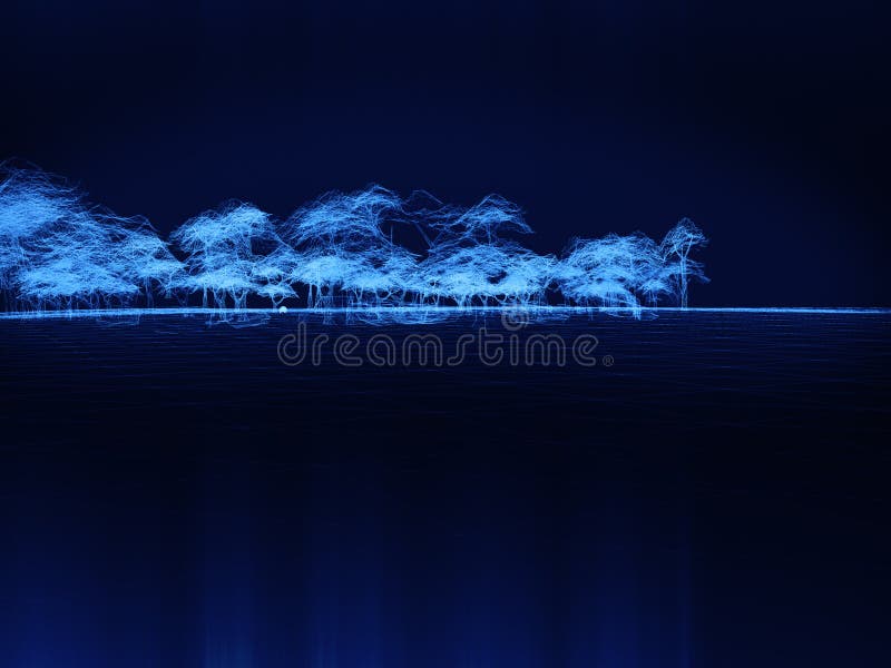 Wire Frame of Trees Model ,abstract Forest Background. Stock ...