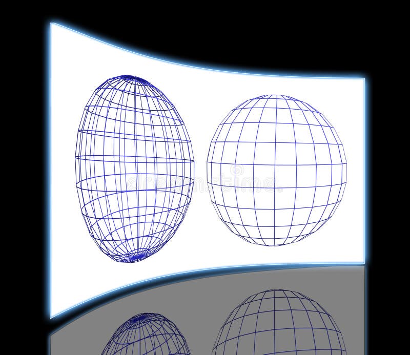 Wire frame of two spheres stock illustration. Illustration of computer ...