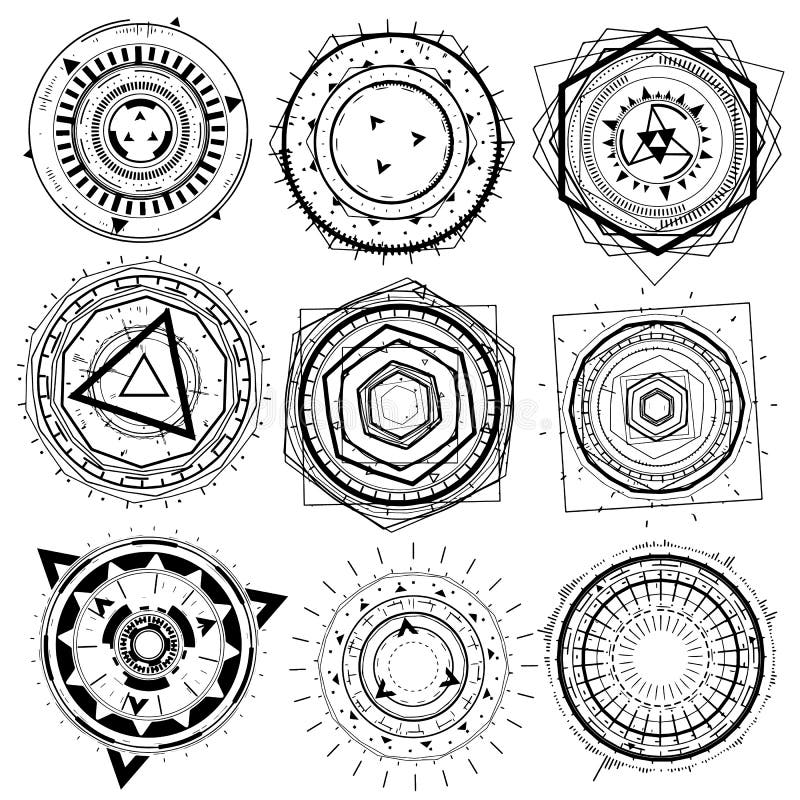 Wire Geometric Decorative Shape Element Stock Illustration ...