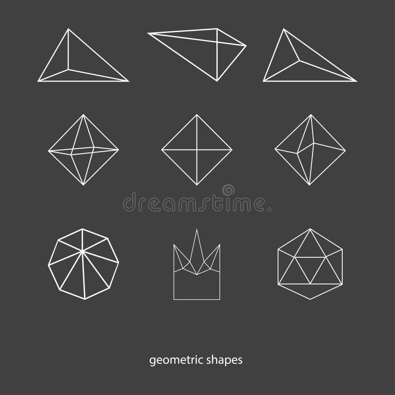 The wire geometric shapes stock vector. Illustration of symbol - 67492868