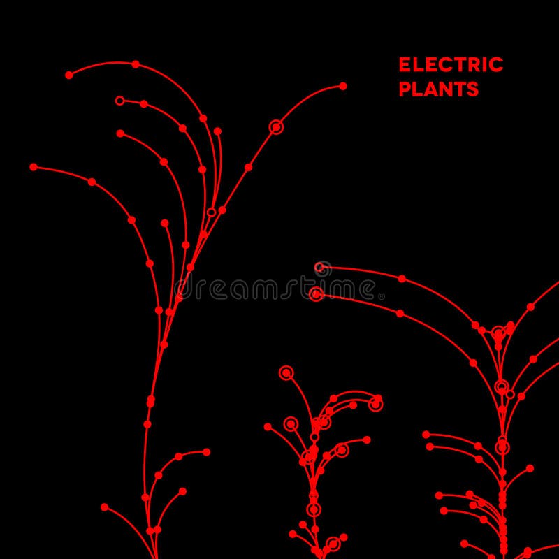 Wire Grid Trees Made of Connected Dots Stock Vector - Illustration of ...