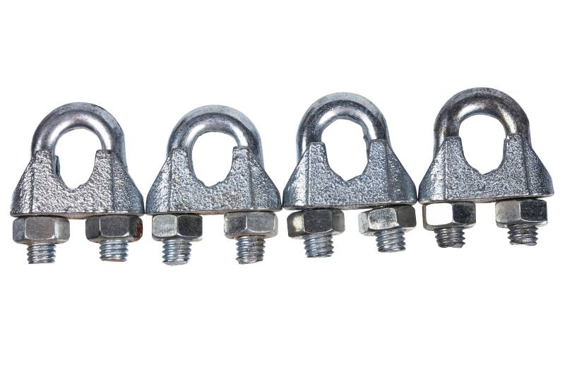 Wire Rope with a Lock Wire Rope on a White Background Stock Photo ...