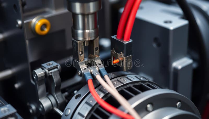 Wires Crimp in Automated Glow, Generative Ai Stock Illustration ...