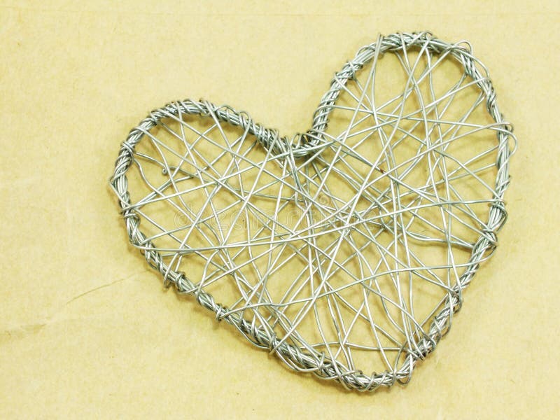 Wire heart symbol stock photo. Image of sharp, design - 62686862