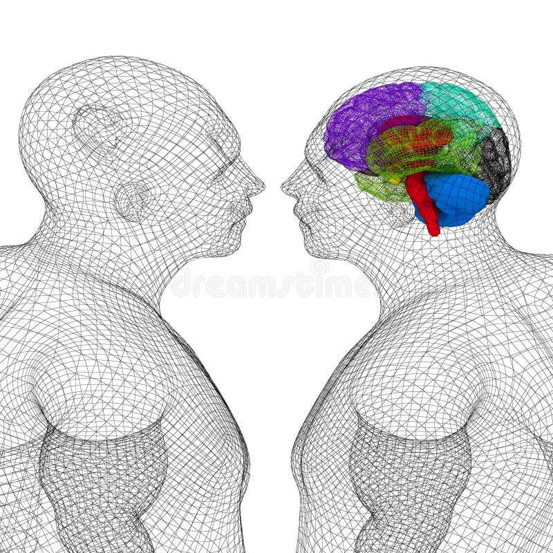 Wire brain stock illustration. Illustration of thinking - 8769630