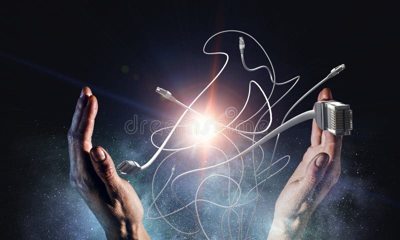 Wire Internet connection stock photo. Image of hold - 115626778