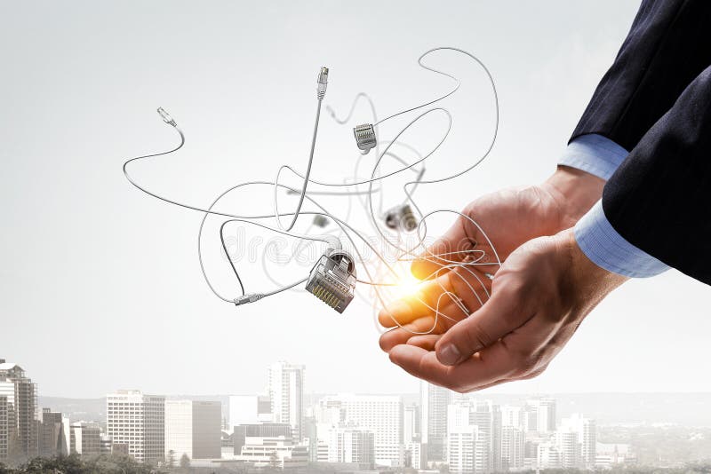 Wire Internet connection editorial photography. Image of people - 115627272