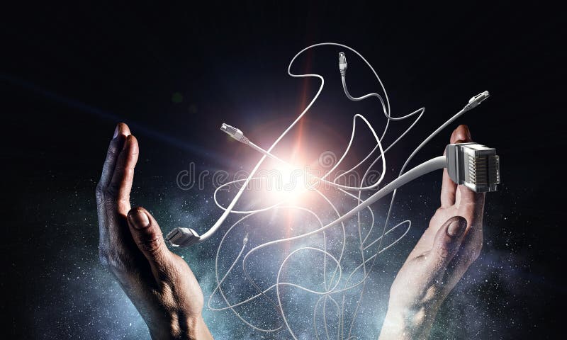 Wire Internet connection stock image. Image of communication - 116080449