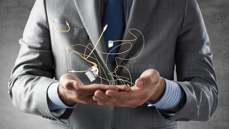 Wire Internet connection stock photo. Image of help - 134175280