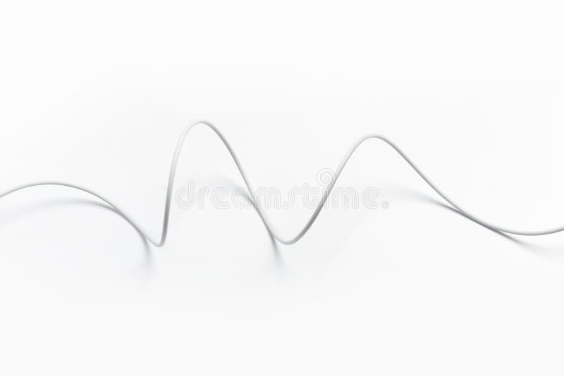 Wire Isolated on a White Background Abstraction Stock Image - Image of ...