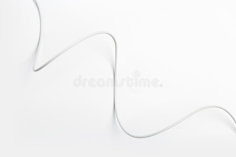 Wire Isolated on a White Background Abstraction Stock Photo - Image of ...