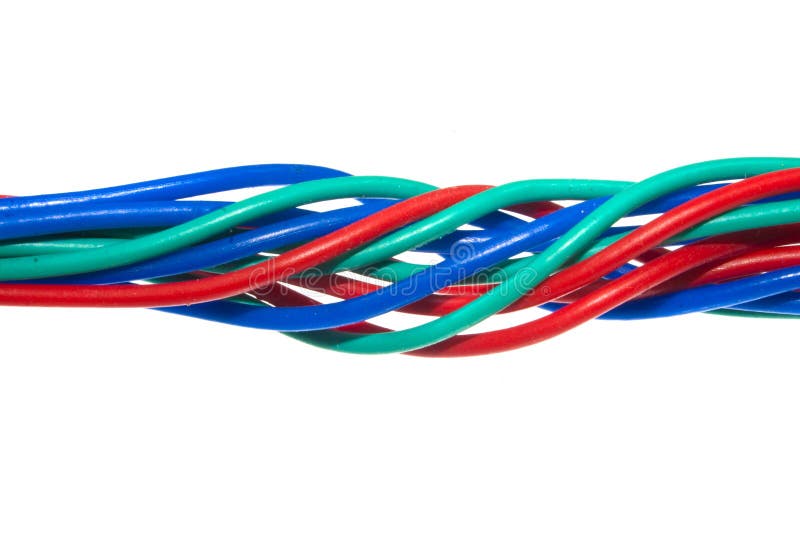 Wire Isolated on White Background Stock Image - Image of blue, industry ...