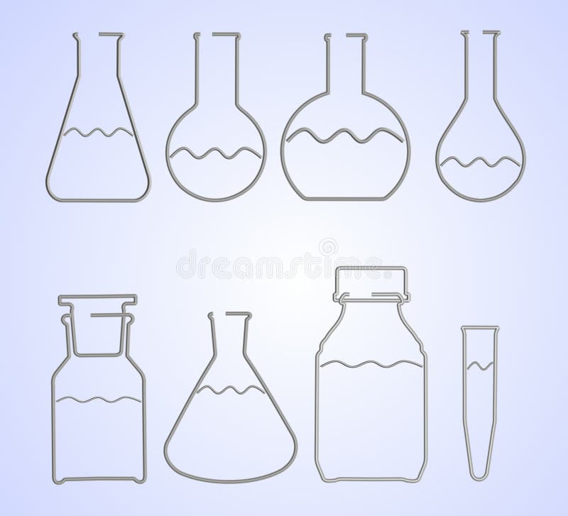 Wire Laboratory Glass Equipment Stock Illustration - Illustration of ...