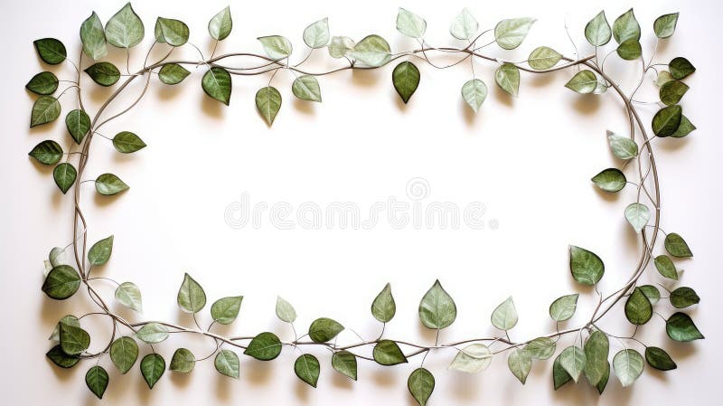 Wire leaves frame stock illustration. Illustration of foliage - 374068117