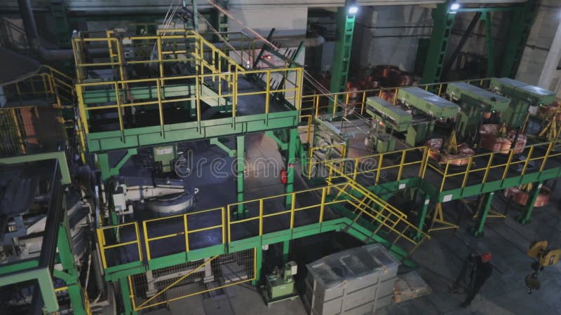 Wire Manufacturing, Continuous Casting of Copper Wire Rollers. General ...