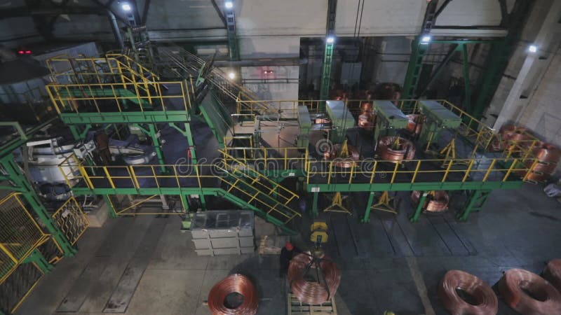 Wire Manufacturing, Continuous Casting of Copper Wire Rollers. General ...